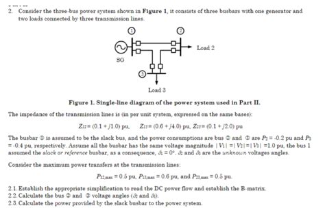 solved 2 consider the three bus power system shown in