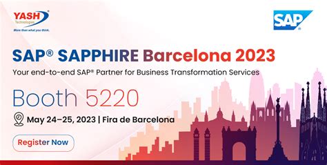 Yash Technologies To Unleash Sap Innovation At Sap Sapphire Barcelona 2023