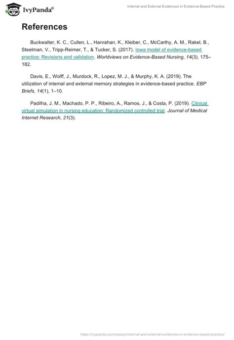 Evidence Types In Evidence Based Practice 331 Words Essay Example