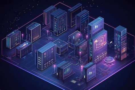Premium Photo Concept Of Big Data Processing Energy Station Of Future Server Room Rack Data