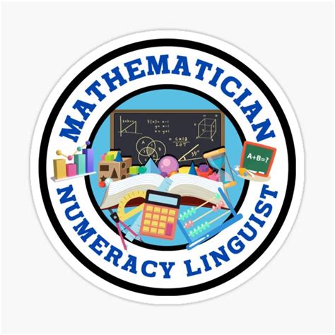 Mathematician Numeracy Linguist Sticker For Sale By Mpc Mince Pies