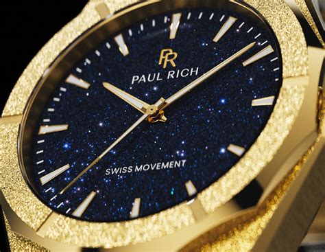 Frosted Star Dust Ii Gold Automatic Watch Paul Rich