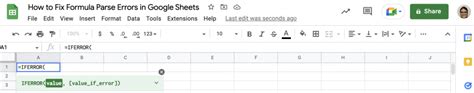 How To Fix Formula Parse Error In Google Sheets Layer Blog