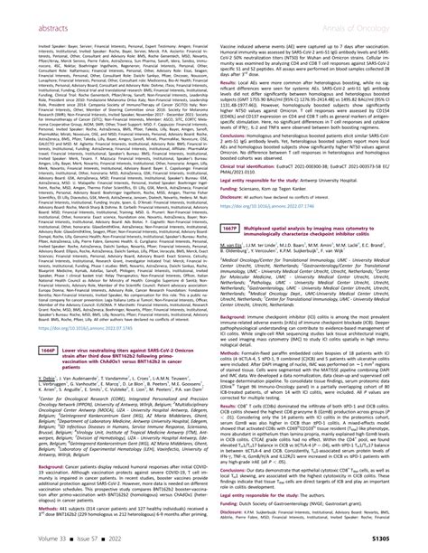 Pdf 1667p Multiplexed Spatial Analysis By Imaging Mass Cytometry To