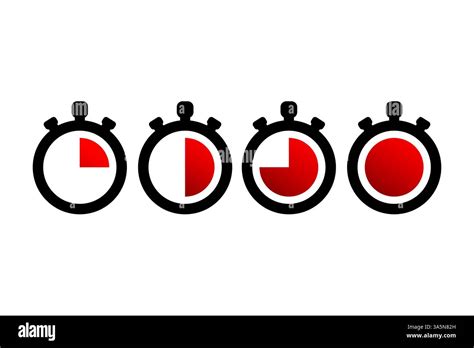 Timer Icons Stopwatch Symbols Flat Icons On White Background Vector