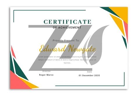 دانلود فایل لایه باز قالب سرتیفیکیت مدرن دانلود رایگان فایل لایه باز