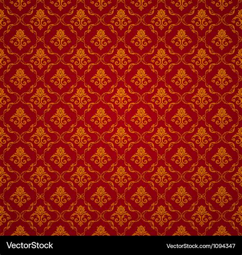 Red Seamless Wallpaper Pattern Royalty Free Vector Image