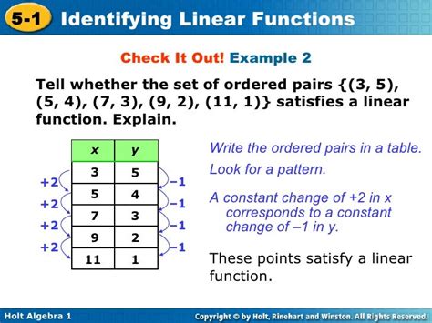 chapter 5 identifying linear functions