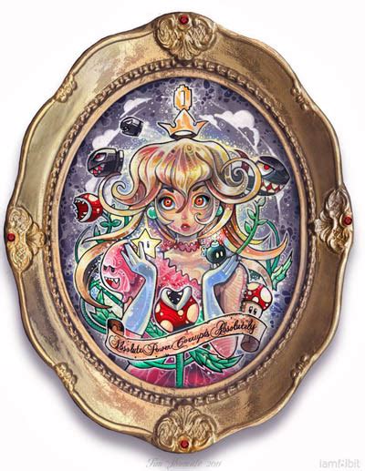 Nintendo Pin Up Girl Tattoo Princess Peach Corinawrites