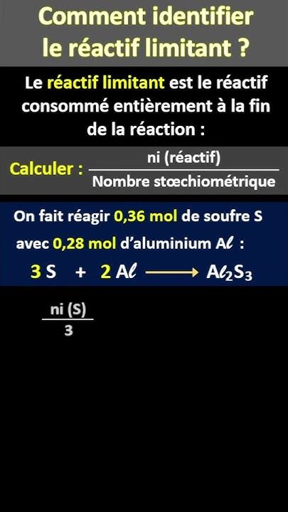 Comment Identifier Le Réactif Limitant Youtube