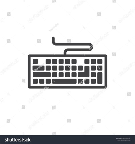 Keyboard Vector Icon Keyboard Linear Sign Stock Vector Royalty Free 1489965794 Shutterstock