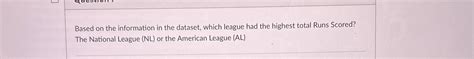 solved based on the information in the dataset which league