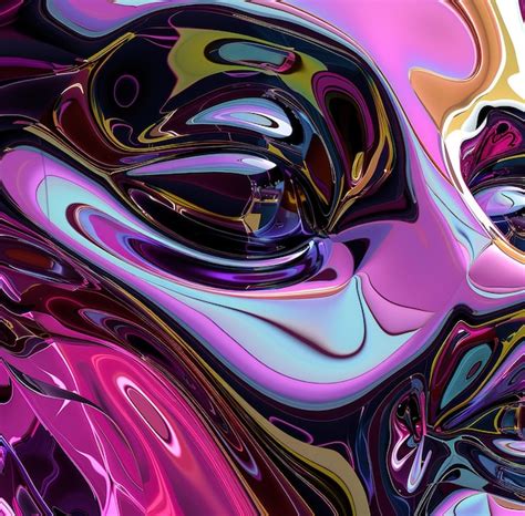 Purple Black Hues In A Swirling Abstract Liquid Silk Pattern Curve Dynamic Fluid Liquid