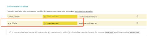 Travis Ci Npm Release Error Missing Api Key Stack Overflow