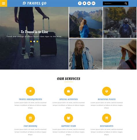 30 High Quality Html5 Bootstrap Business Travel Itinerary Template