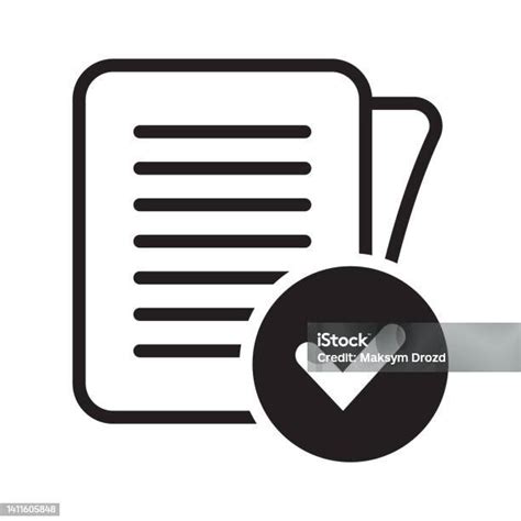 플랫 스타일의 준수 문서 아이콘입니다 흰색 절연 배경에 승인 된 프로세스 벡터 그림 체크 마크 비즈니스 개념입니다 개념에 대한