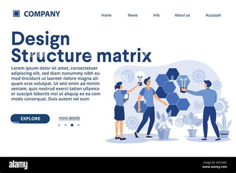 Design Structure Matrix Illustration Suitable For Web Landing Page Ui Mobile App Banner