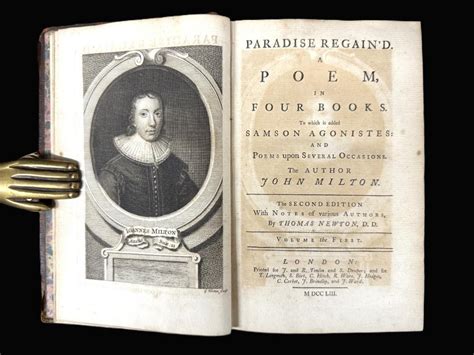 Sold At Auction 1753 John Milton Paradise Regained