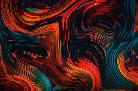 Premium Ai Image Vibrant Abstract Backdrop With Flowing Undulating Lines Generative Ai