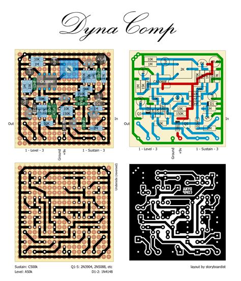 Perf And PCB Effects Layouts MXR DynaComp