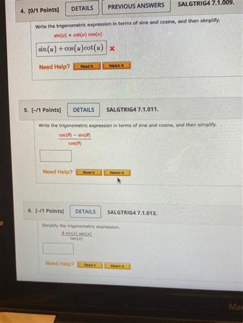 solved details previous answers salgtrig4 7 1 009 4 [o 1