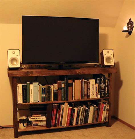 Rustic SOFA TABLE Console Bookcase Shelving Bookshelf Etsy