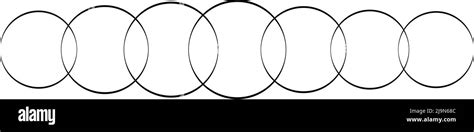 Intersecting Overlapping Circles Rings Stock Vector Illustration Clip Art Graphics Stock