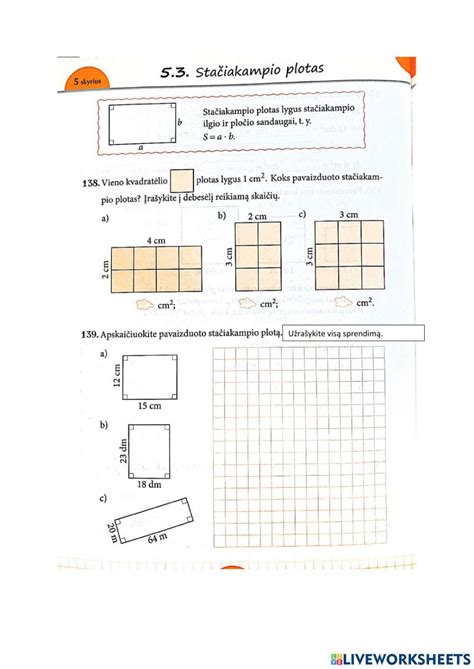 Stačiakampio Ir Kvadrato Plotas 957618 Aukse Live