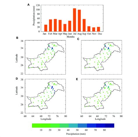 The Multi Year Mean Of A Monthly Total Precipitation And Interannual