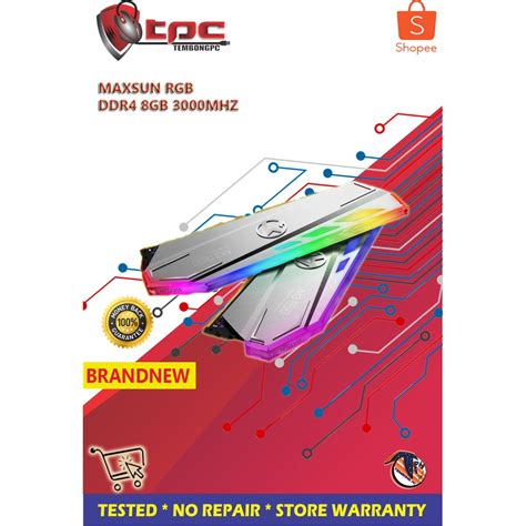 MAXSUN RGB GB MHZ And Mhz RAM Ddr Shopee Philippines