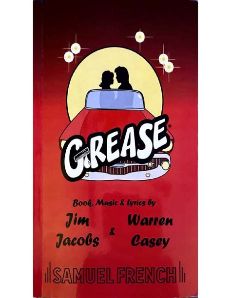 Grease Musical Script Full Text By Jim Jacobs And Warren Casey Studocu