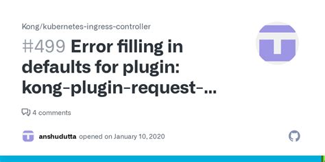 error filling in defaults for plugin kong plugin request transformer