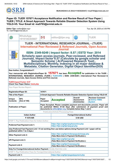 Pdf Title Of The Paper A Smart Approach Towards Reliable Disaster Detection System Using Yolo V5
