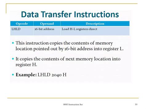 8085 Instruction Setppt