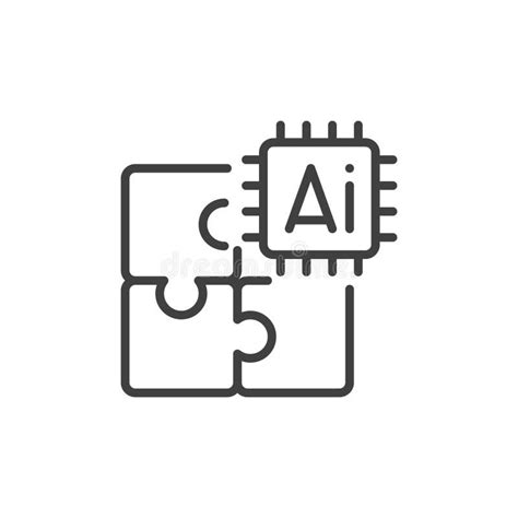 Ai Integration Line Icon Stock Vector Illustration Of Jigsaw 310893973