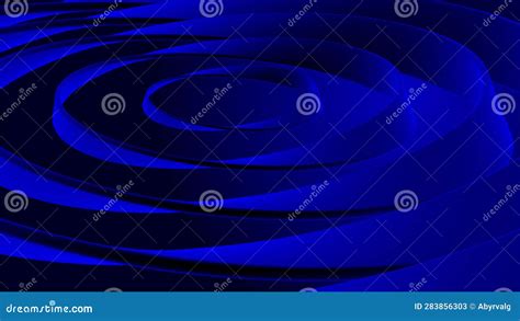 Abstract Blue Background Rotating Curved Rings Seamless Loop 3d Render