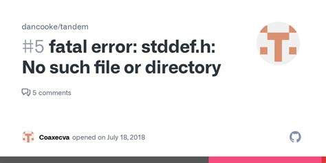 fatal error stddef h no such file or directory · issue 5 · dancooke
