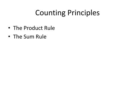 SOLUTION Discrete Structure Counting Part Product And Sum Rule Studypool