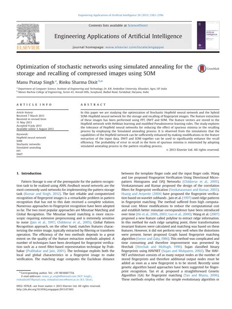 Pdf Analysis Of Pattern Storage Network With Simulated Annealing For