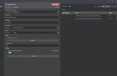 Return Only The First Matching Row Does Not Work Questions N8n Community