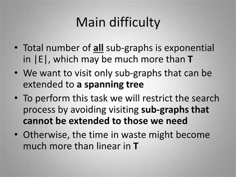 Ppt Backtrack Algorithm For Listing Spanning Trees R C Read And R