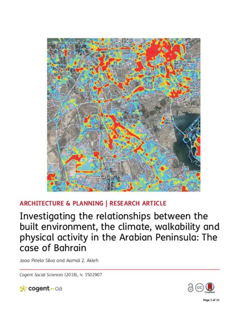 Pdf Investigating The Relationships Between The Built Environment
