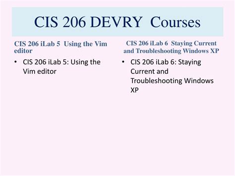 Ppt Cis 206 Devry Courses Uoptutorial Powerpoint Presentation Free