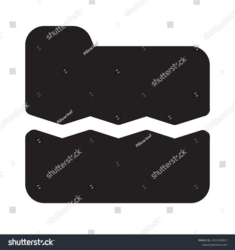 Restrict Folder Icon Solid Style Stock Vector Royalty Free 2233187827