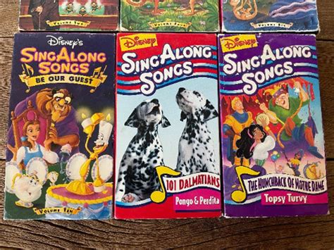 Disney Sing Along Songs Vhs Sold Individually Etsy