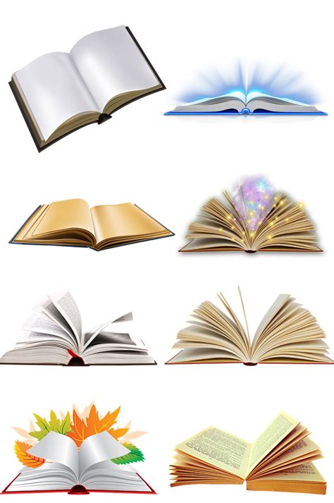 魔法书屋翻书翻页故事书免扣图书馆png 花瓣网