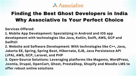 Finding The Best Ghost Developers In India Why Associative Is Your Perfect Choice Associative