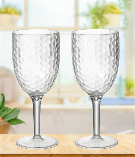Set Of 6 Plastic Wine Glasses Plastic Reusable Drinking Glasses Goblets