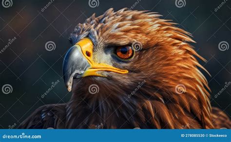 Stunning Passport Photo Of Eagle Captured With 50mm Lens Stock