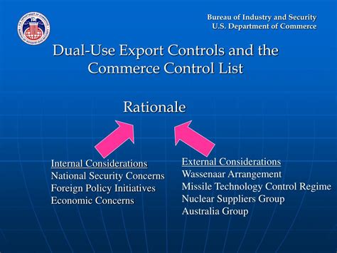 PPT Dual Use Export Controls And The Commerce Control List PowerPoint Presentation ID